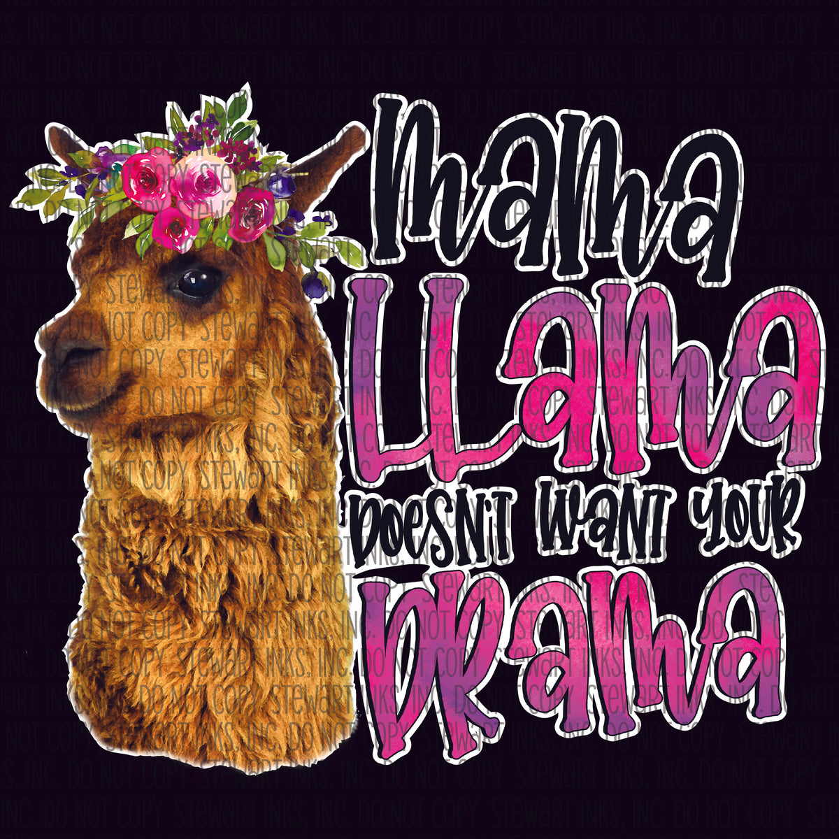 Transfer - Mama Llama Drama – Stewart Inks